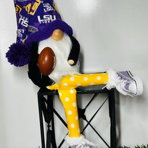 LSU SITTING GNOME With Tennis Shoes - Etsy