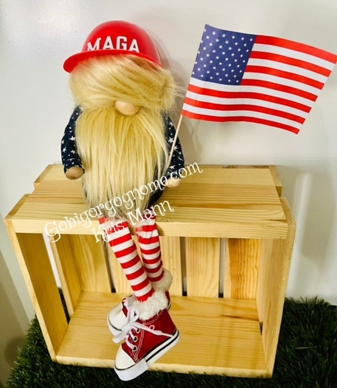DONALD TRUMP Sitting GNOME - Etsy