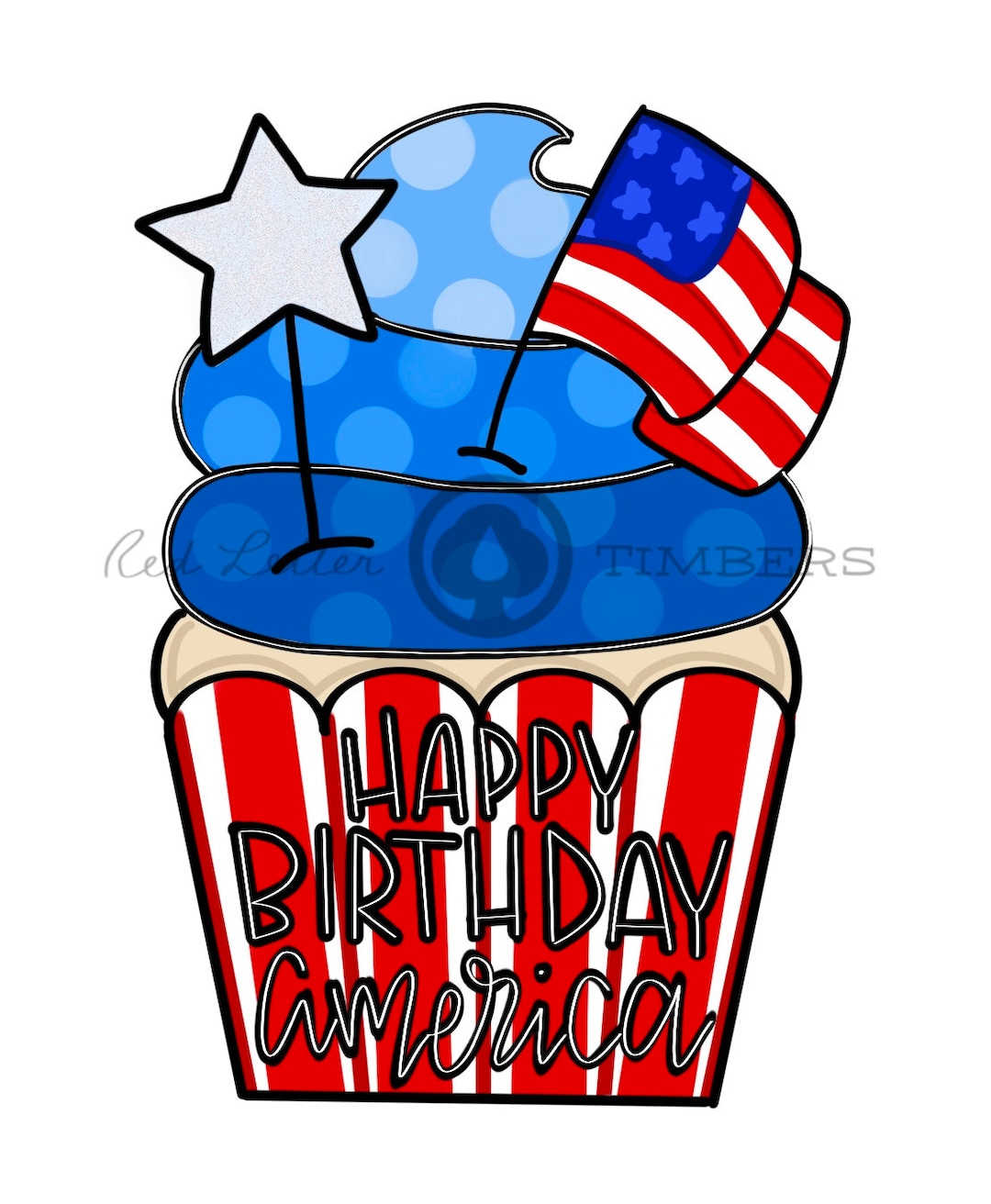 TEMPLATE- Happy Birthday America Patriotic Door Hanger Template - Etsy