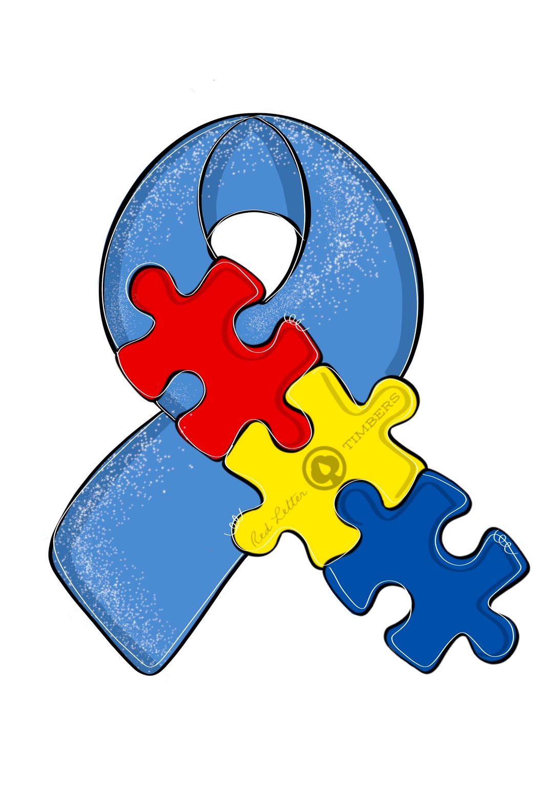 TEMPLATE- Autism Awareness Door Hanger Template - Etsy