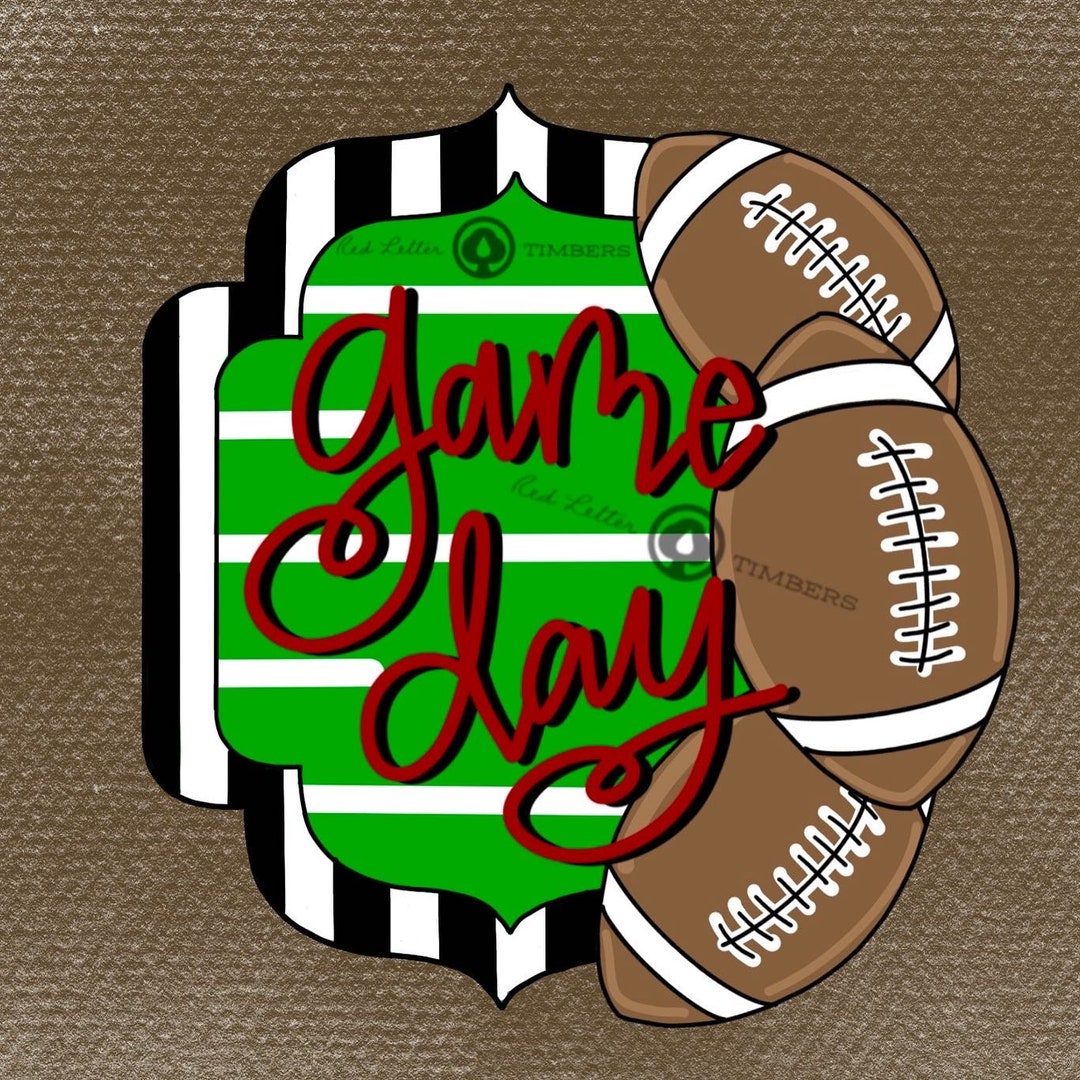 TEMPLATE- Game Day Football Door Hanger Template - Etsy