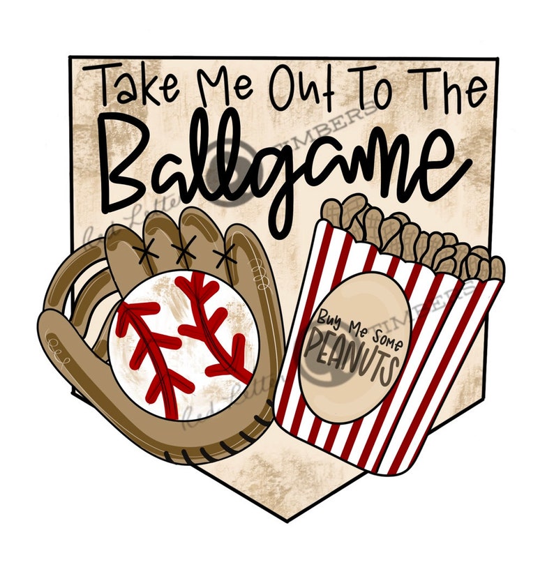 TEMPLATE Take Me Out to the Ballgame Baseball Softball - Etsy