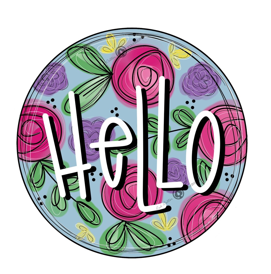 TEMPLATE- Spring, Welcome, Floral, Welcome, Hey Y’all, Hello Door ...