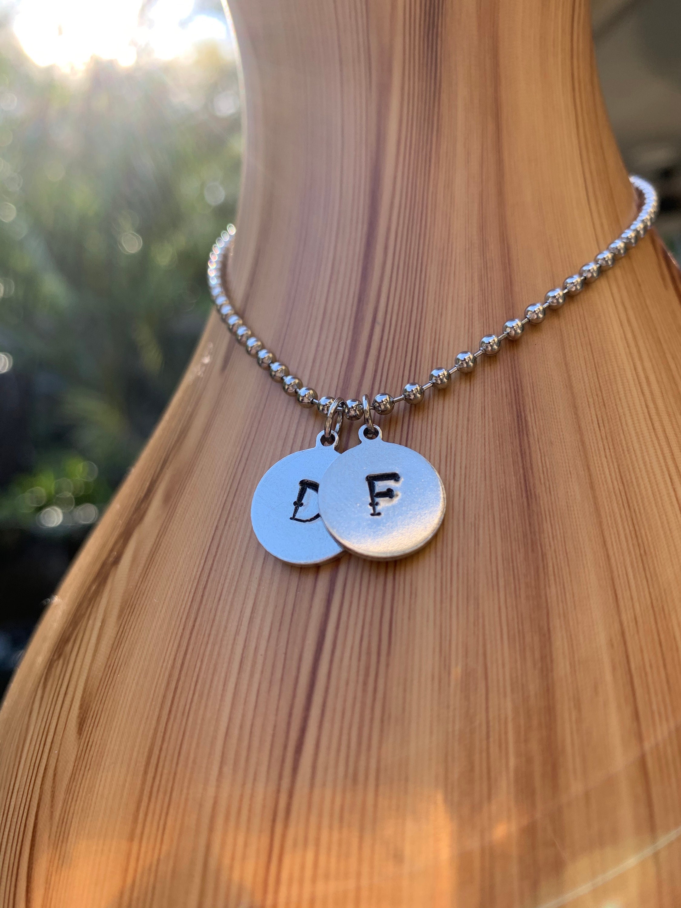 Initial necklace personalized mother's gift custom | Etsy
