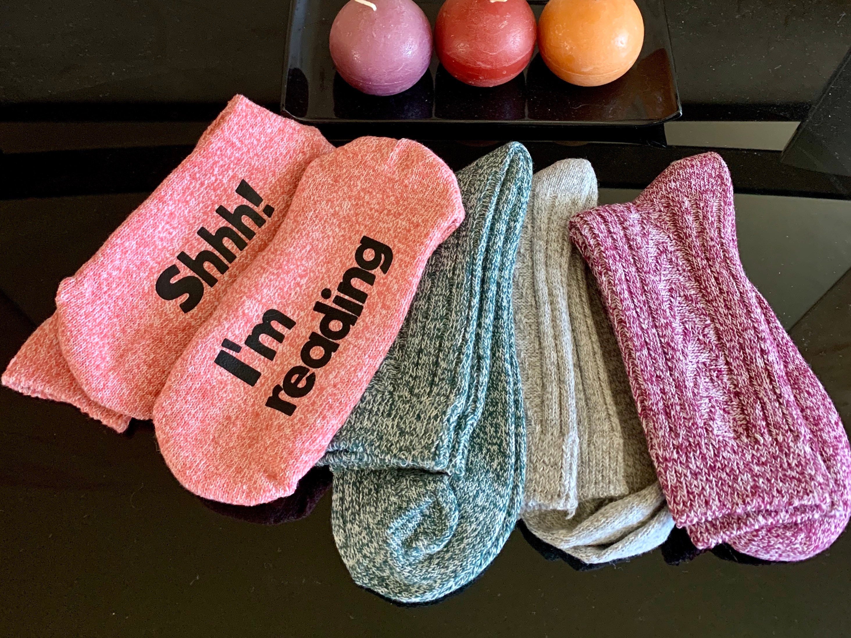 Graphic Socks for Anyone Book Nerd Socks Book Lover Socks | Etsy