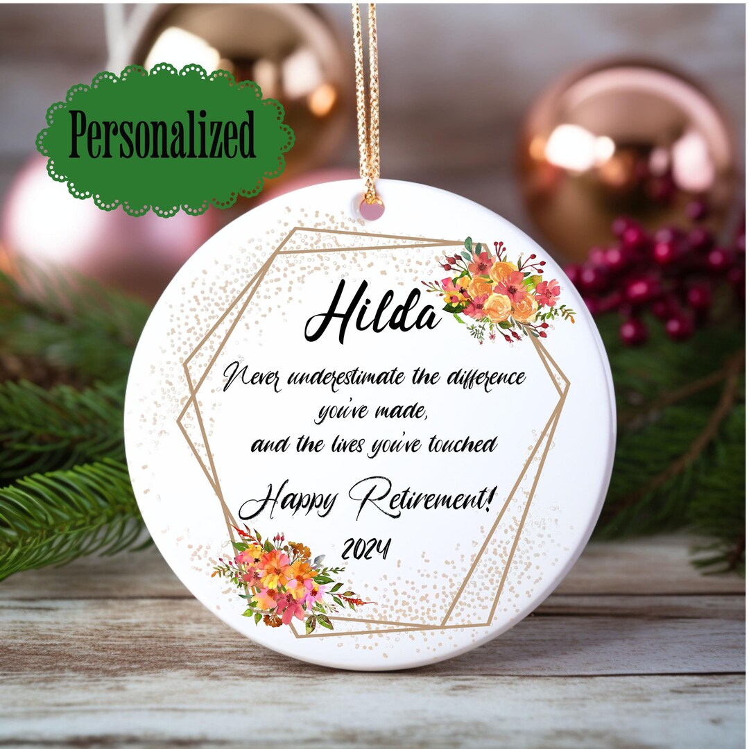 Personalized Retirement Ornament: Custom Ceramic Keepsake - Etsy