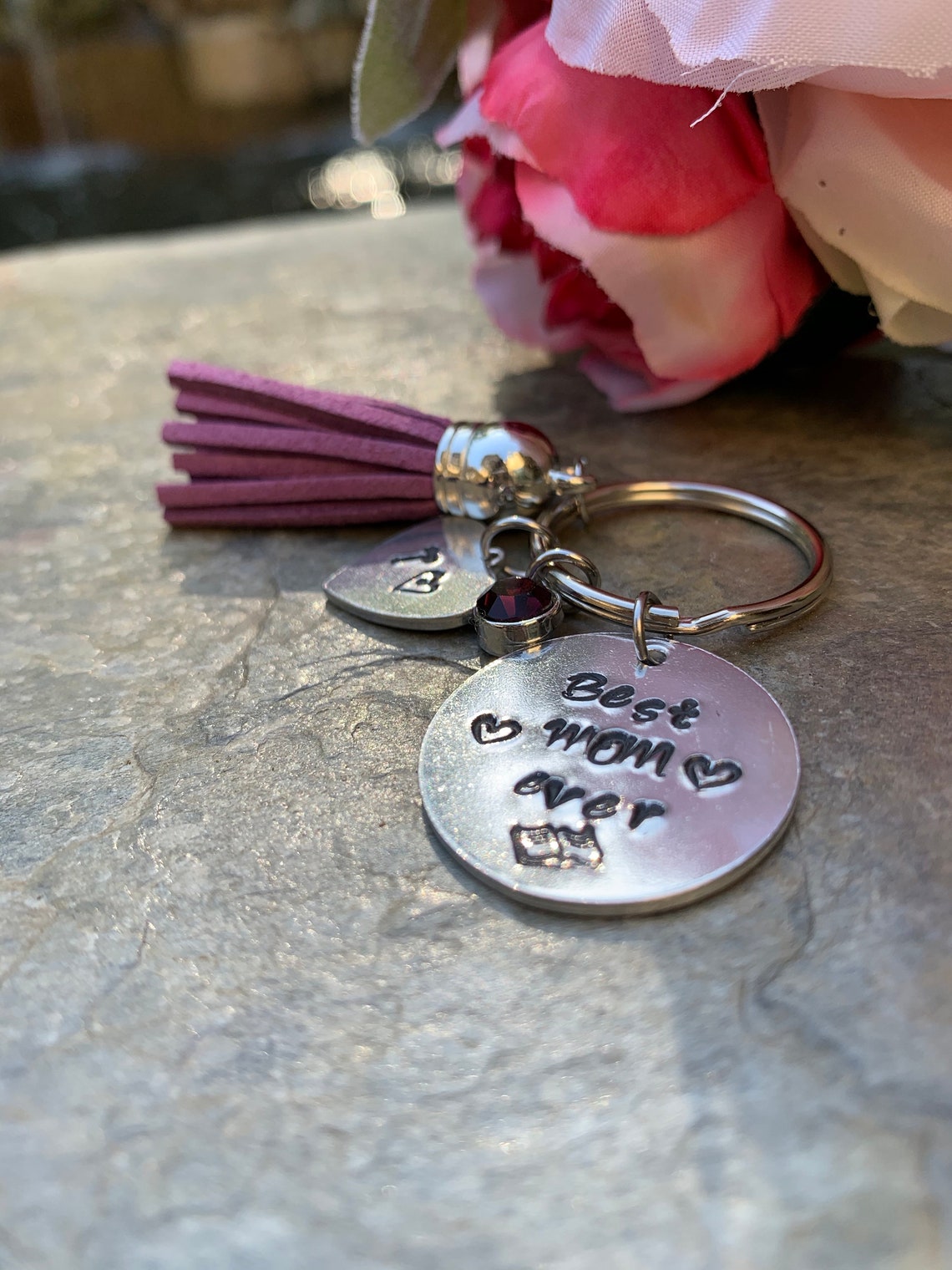 Mom Key Ring Personalized mothers day gifts kids initial key | Etsy