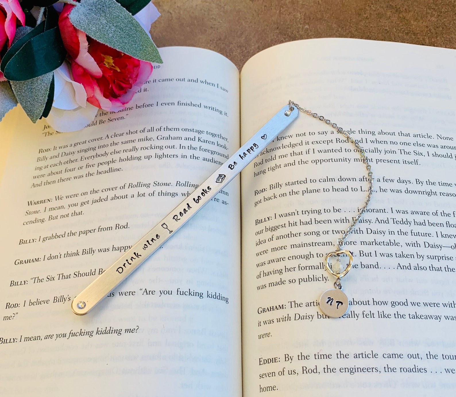 Wine Lover Bookmark Book Club Personalized Metal Bookmark - Etsy
