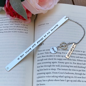 Wedding Anniversary Gift Metal Personalized Bookmark, 10th Anniversary ...