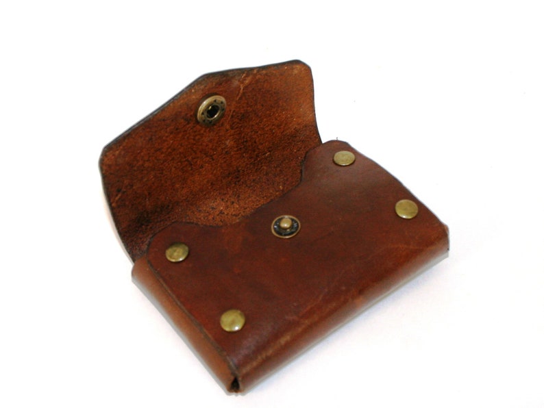 Card Wallet, Large Capacity, Snap Closure. Leather Wallet - Etsy