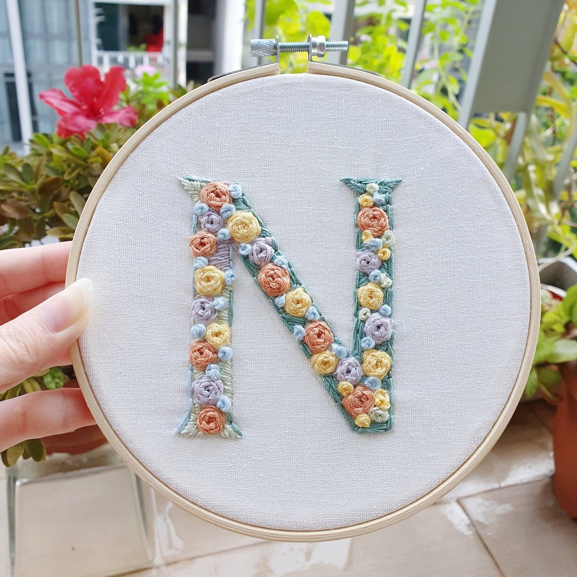 Chinese Character Embroidery Hoop Art, Personalised, Customs ...