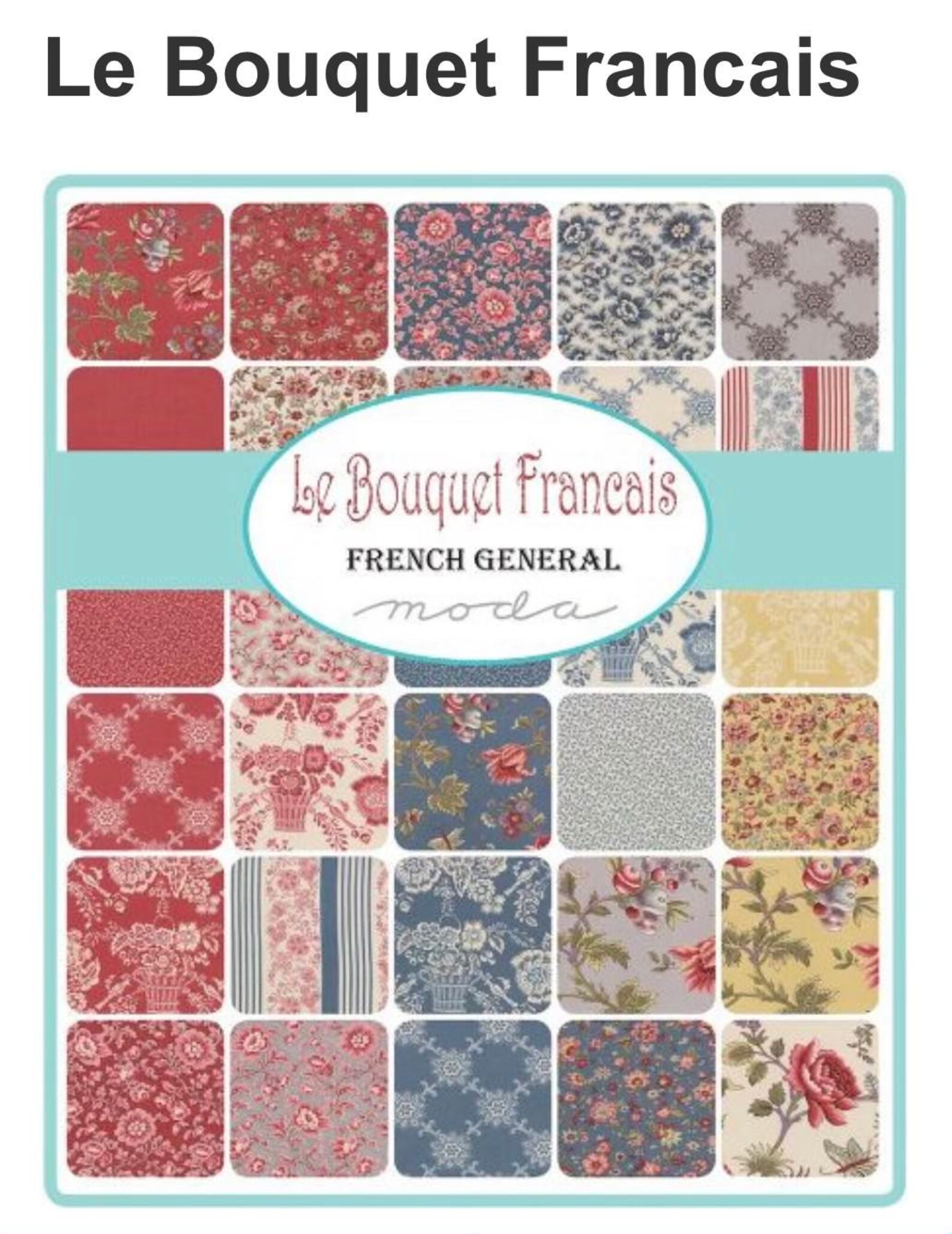31 Pc Bundle Moda Fabrics French General Le Bouquet Francais - Etsy