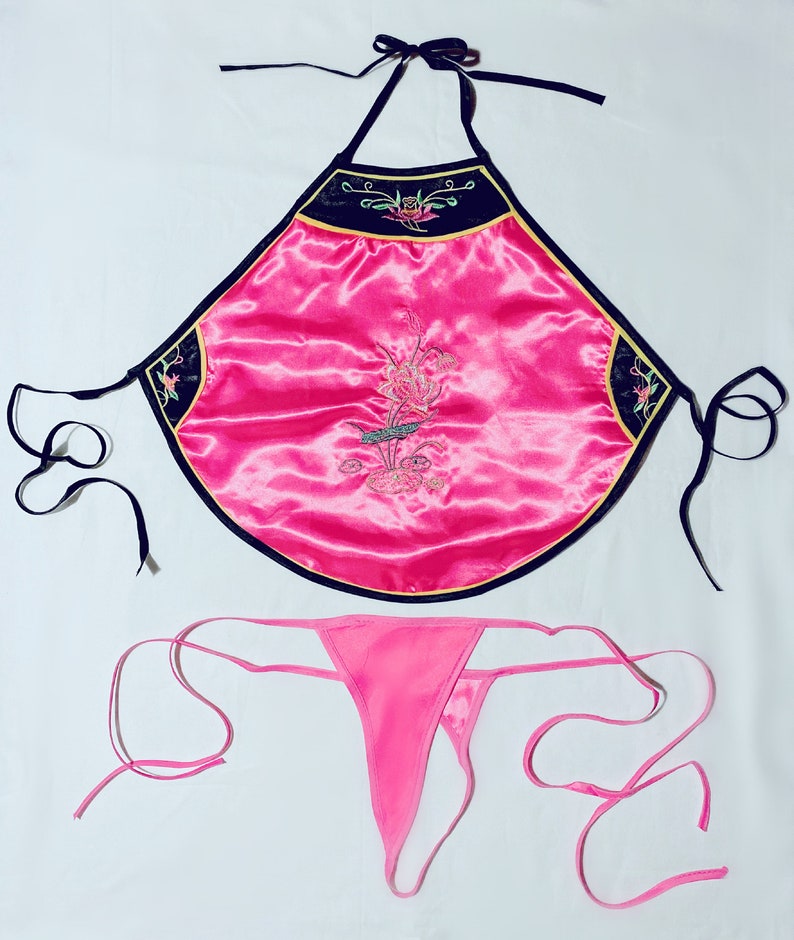 Sexy Lingerie Set Retro Chinese Oriental Cheongsam Style Embroidered