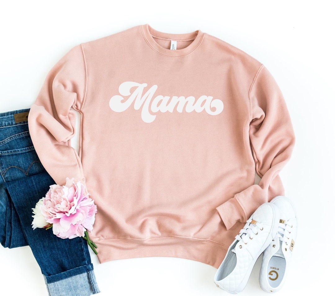 Mama Sweatshirt, Mama Retro Sweatshirt, Mama Shirt, Mom to Be Reveal ...