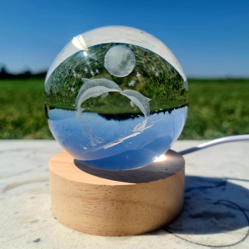 3 3d Moon Crystal Ball - Etsy