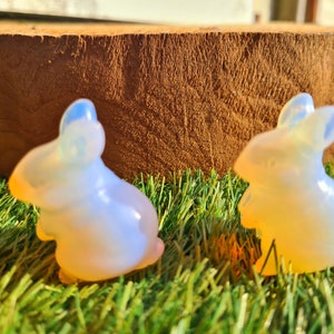 Pink Opalite Healing Home Decorations, Rabbit, 22mm Wide, 40mm High ...