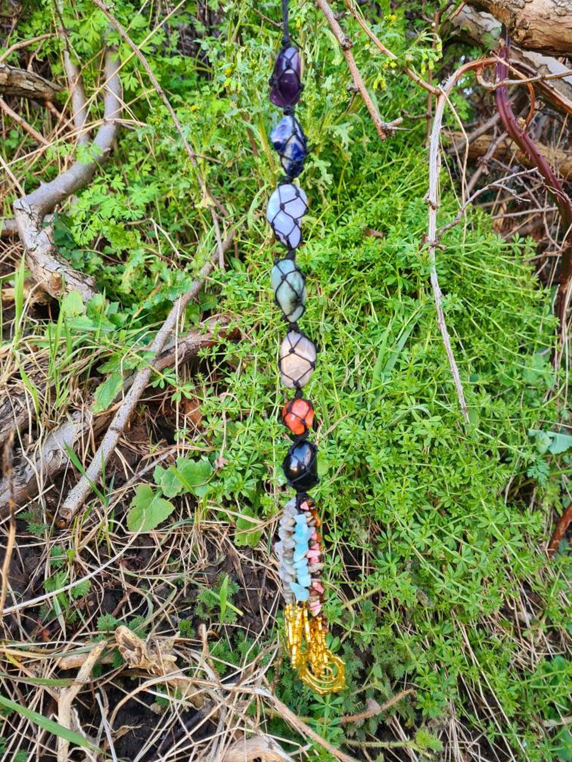 7 Chakras Talisman With 13 Different Stones and Chakra Symbol, Magical ...