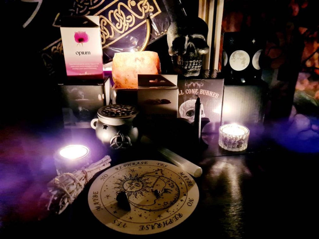 Enchanted by Night Fairies Witch Altar, Skull Altar, Warlock Altar Set ...