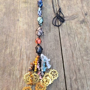 7 Chakras Talisman With 13 Different Stones and Chakra Symbol, Magical ...