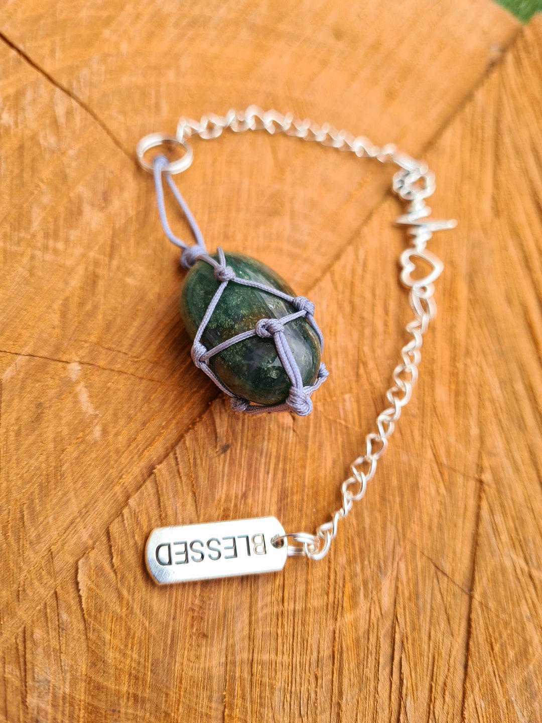 Moss Agate Pendulum for Animal Communication - Etsy