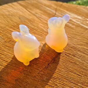 Pink Opalite Healing Home Decorations, Rabbit, 22mm Wide, 40mm High ...
