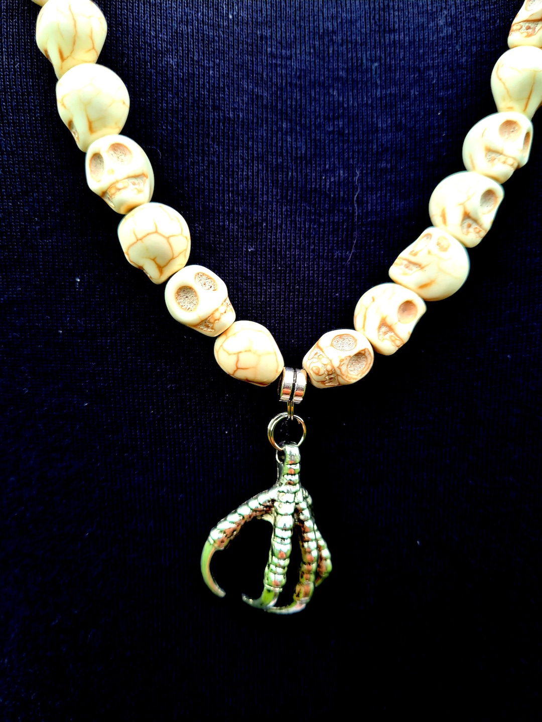 Warlock & Witches Skulls and Magic Claw Necklace, Skull Necklace, Witch ...
