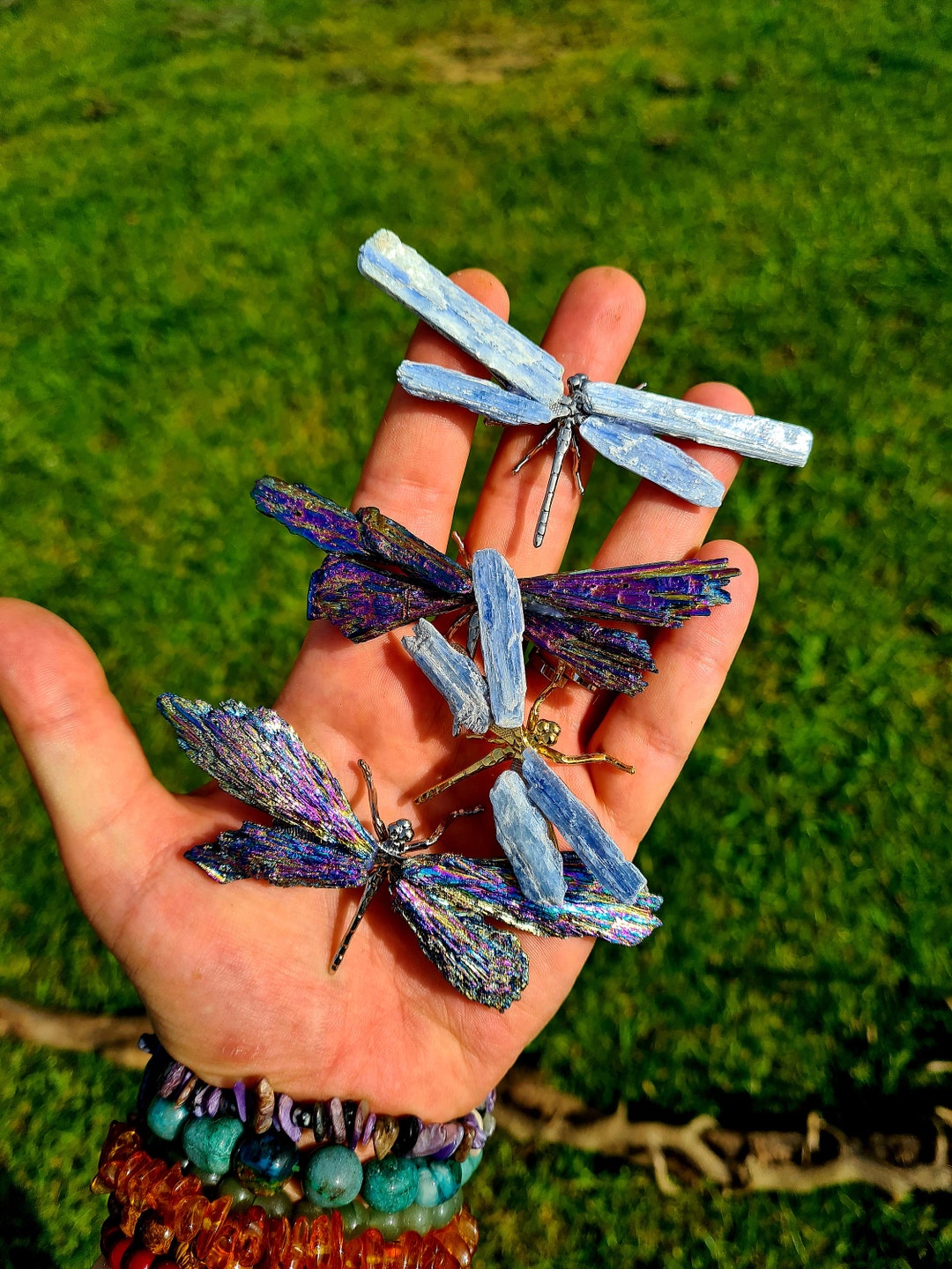 Dragonfly Messenger Totem, Kyanite Ornament, Transformation and New ...