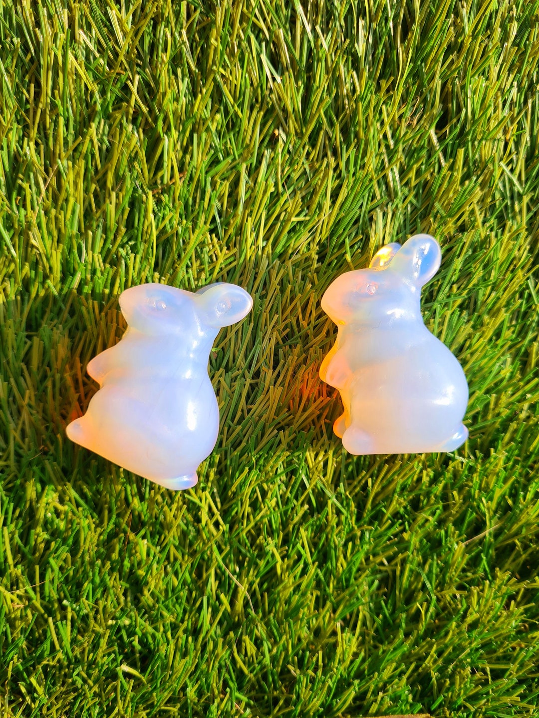 Pink Opalite Healing Home Decorations, Rabbit, 22mm Wide, 40mm High ...