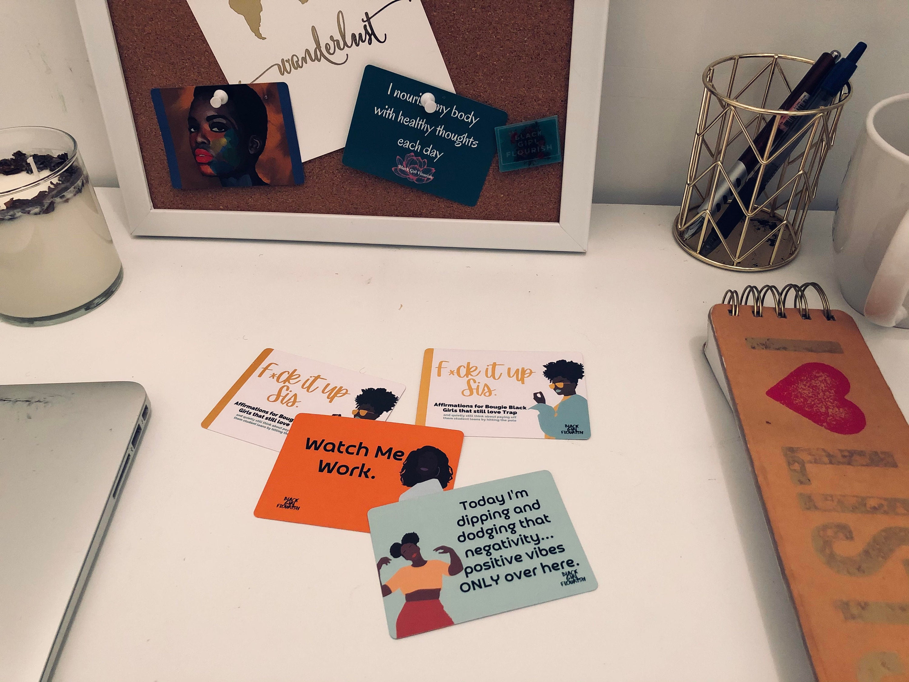 Affirmation Cards Black Girl Affirmation Deck Self Care | Etsy