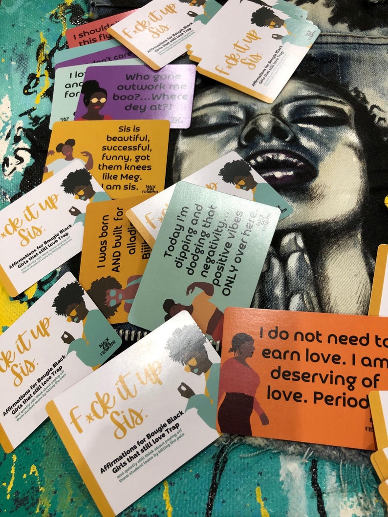 Affirmation Cards Black Girl Affirmation Deck Self Care | Etsy