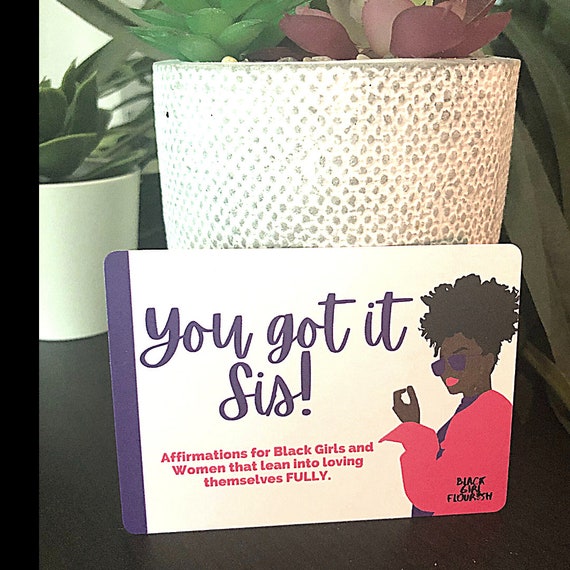 Affirmation Cards Black Girl Affirmation Deck Self Care - Etsy