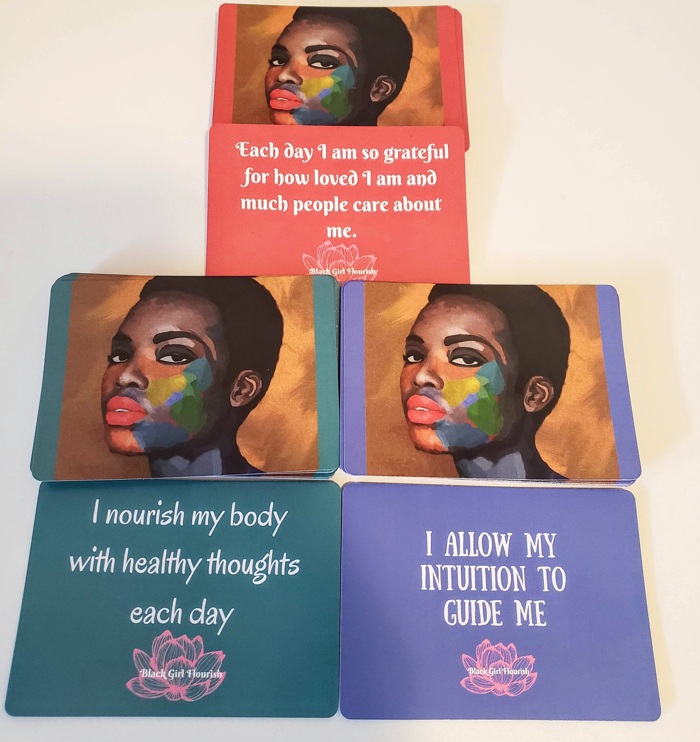 Affirmation Cards Black Girl Affirmation Deck Self Care - Etsy