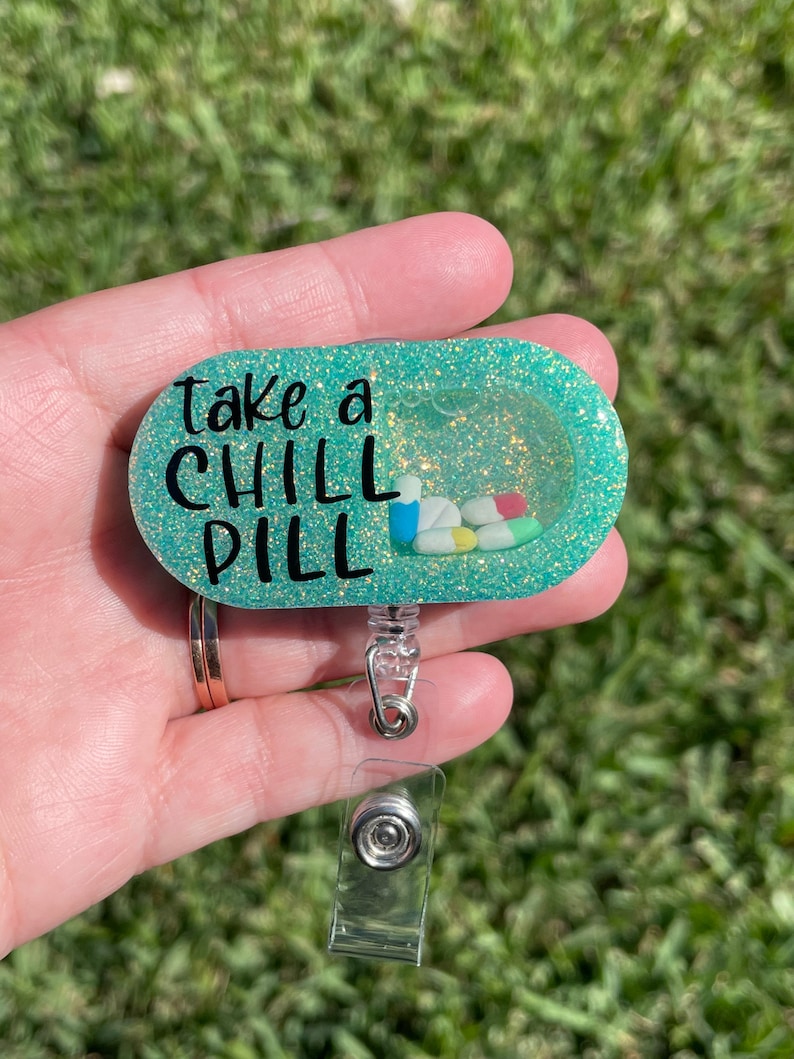 Pill Nurse Badge Reel Med Badge Reel Med Student Rn - Etsy