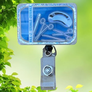 Sterile Instrument Badge Reel: Glitter Surgery Theme - Etsy