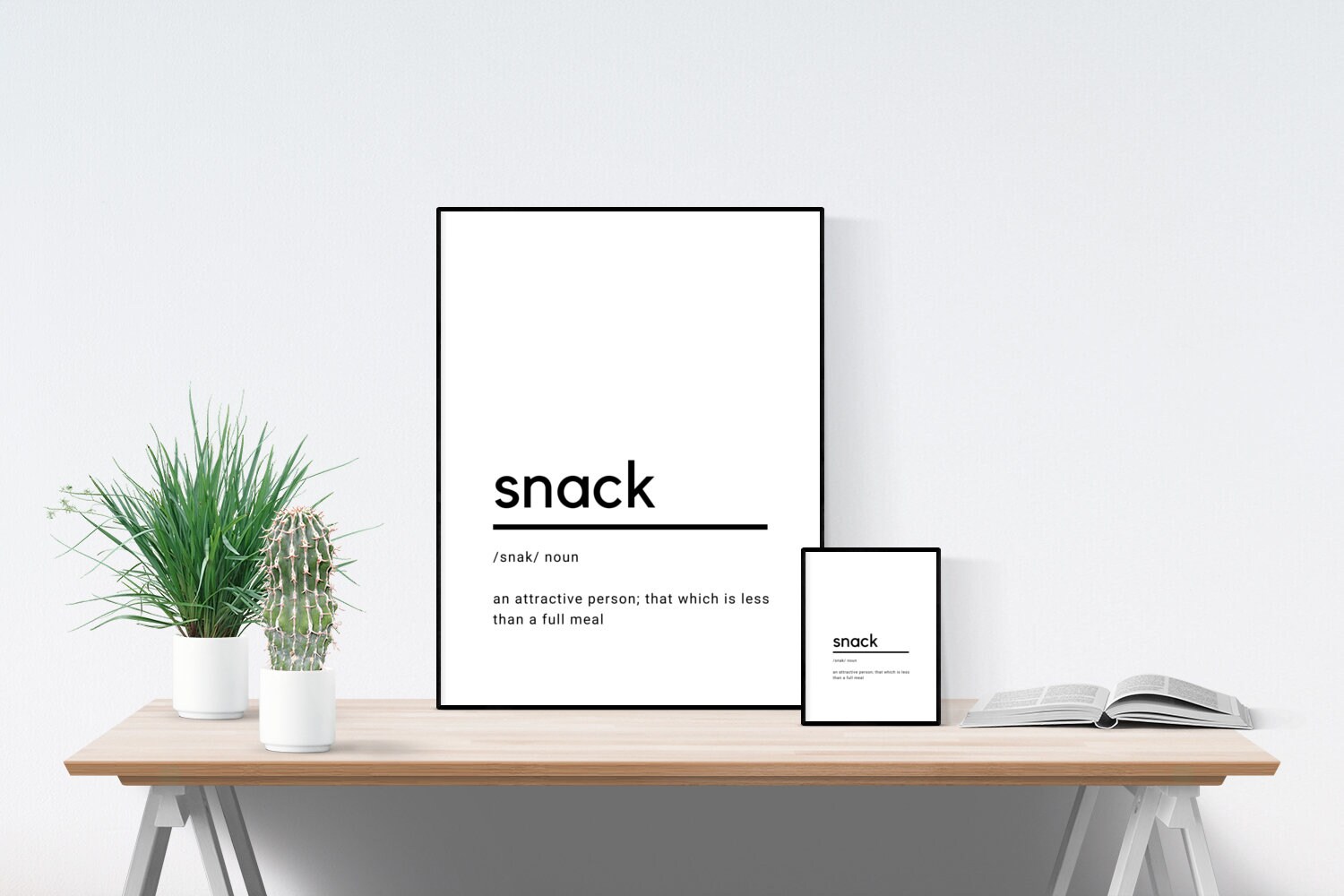 SNACK Word Definition Printable Wall Art | Home Wall Decor | Urban ...