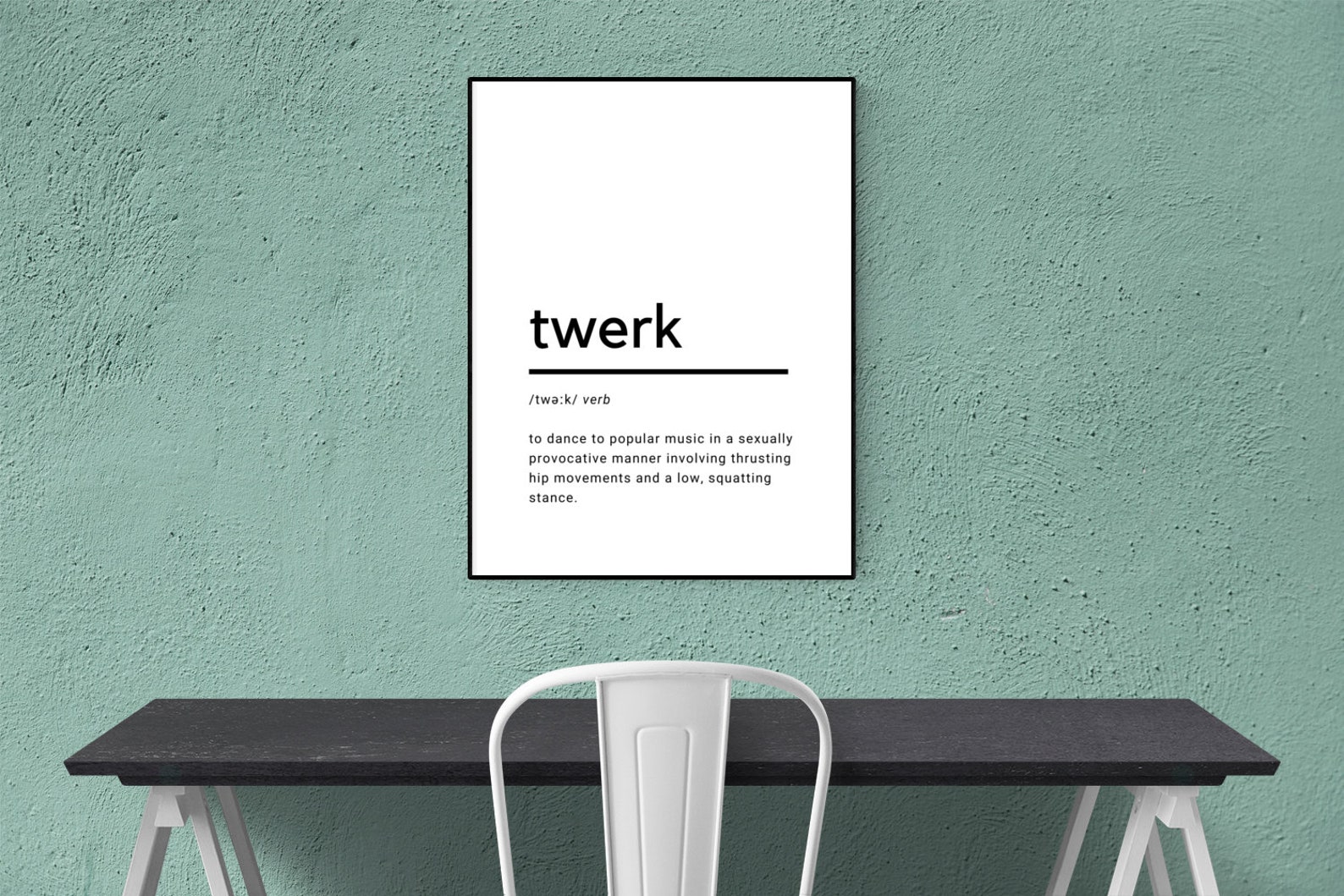 TWERK Word Definition Printable Wall Art | Home Wall Decor | Urban ...