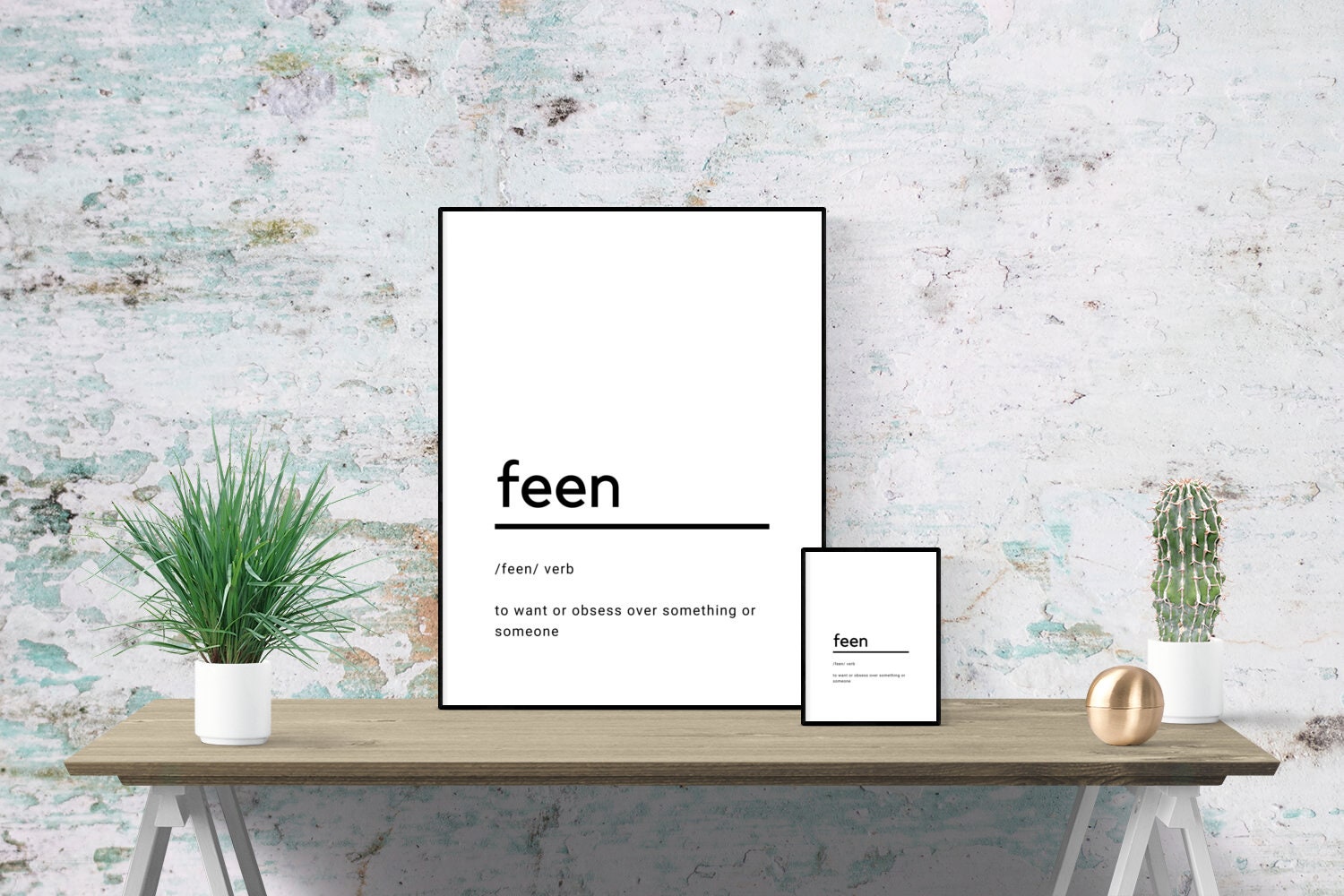 FEEN Word Definition Printable Wall Art Home Wall Decor Urban ...