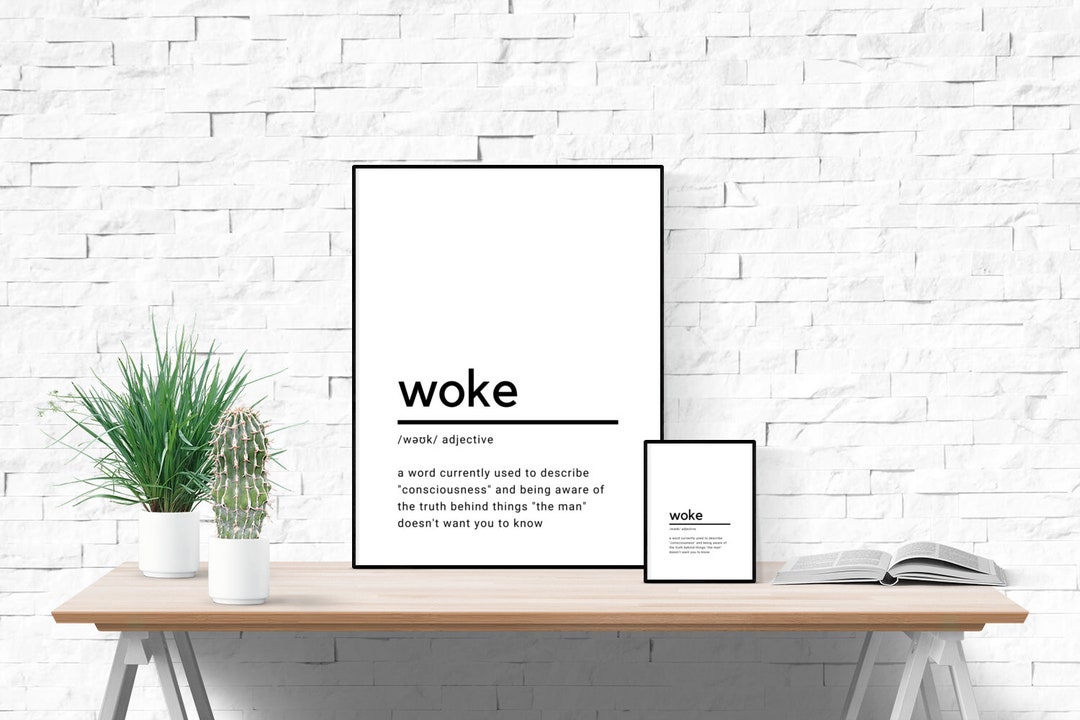 WOKE Word Definition Printable Wall Art | Home Wall Decor | Urban ...