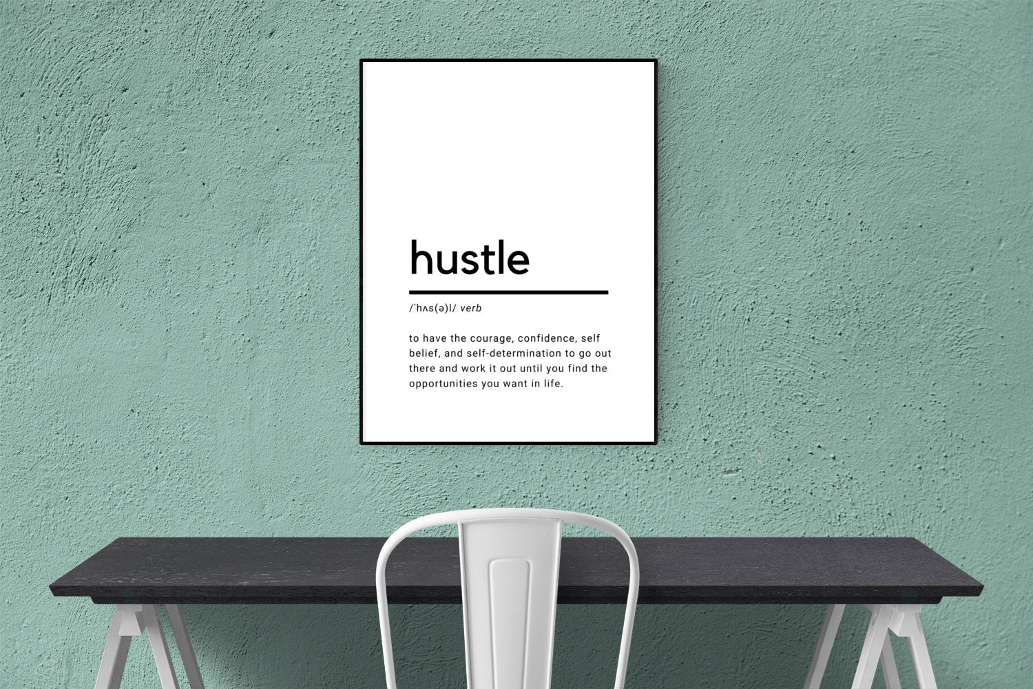 HUSTLE Word Definition Printable Wall Art Wall Decor Urban Dictionary ...
