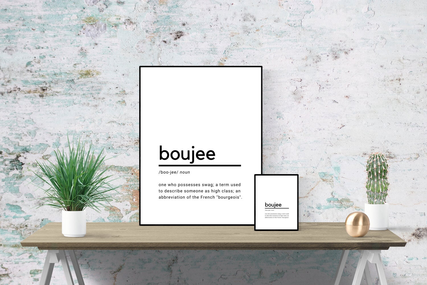 BOUJEE Word Definition Printable Wall Art Home Wall Decor Urban ...