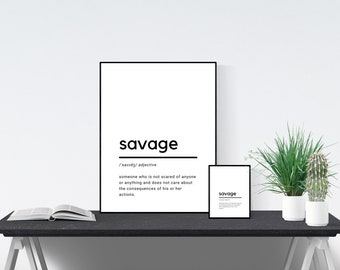 Savage Word Art - Etsy