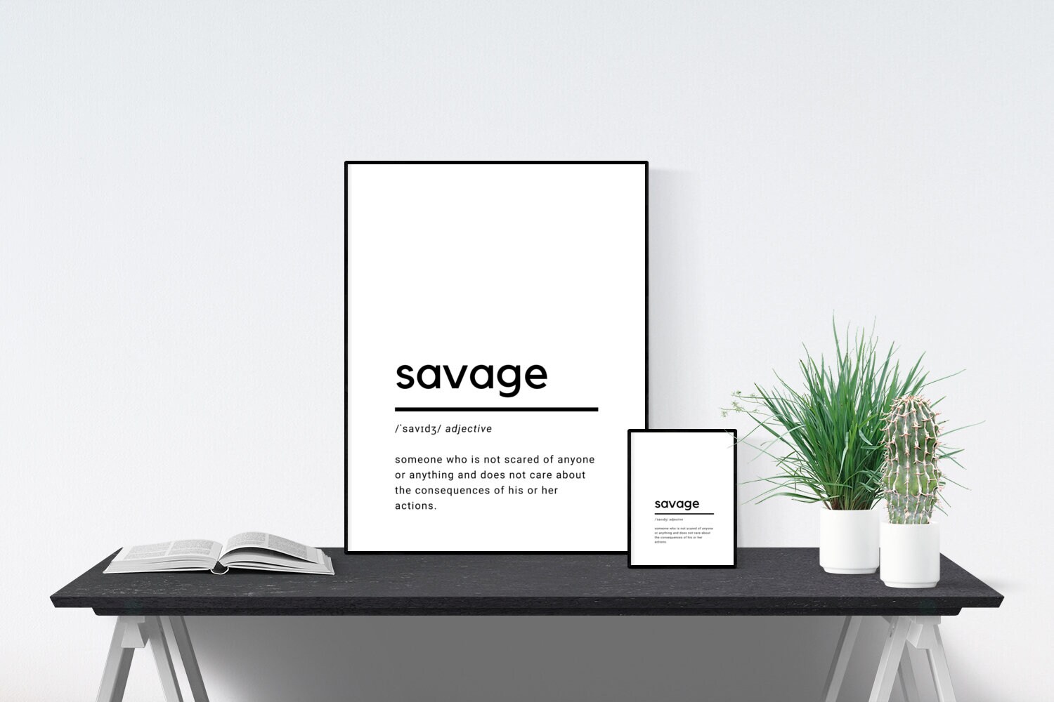 SAVAGE Word Definition Printable Wall Art | Home Wall Decor | Urban ...
