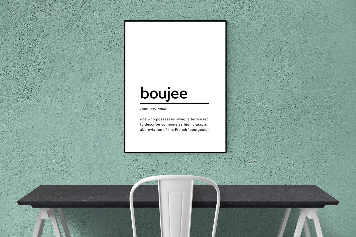 BOUJEE Word Definition Printable Wall Art Home Wall Decor Urban ...
