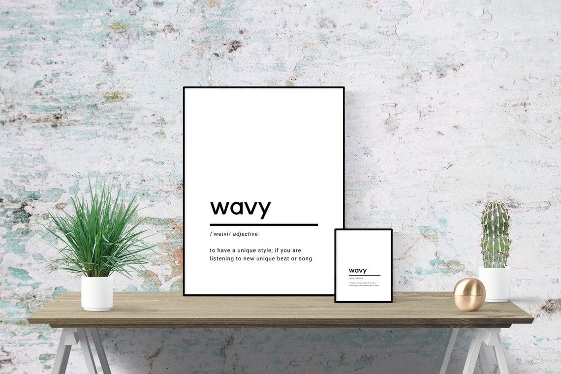 WAVY Word Definition Printable Wall Art | Home Wall Decor | Urban ...
