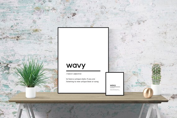 WAVY Word Definition Printable Wall Art Home Wall Decor | Etsy