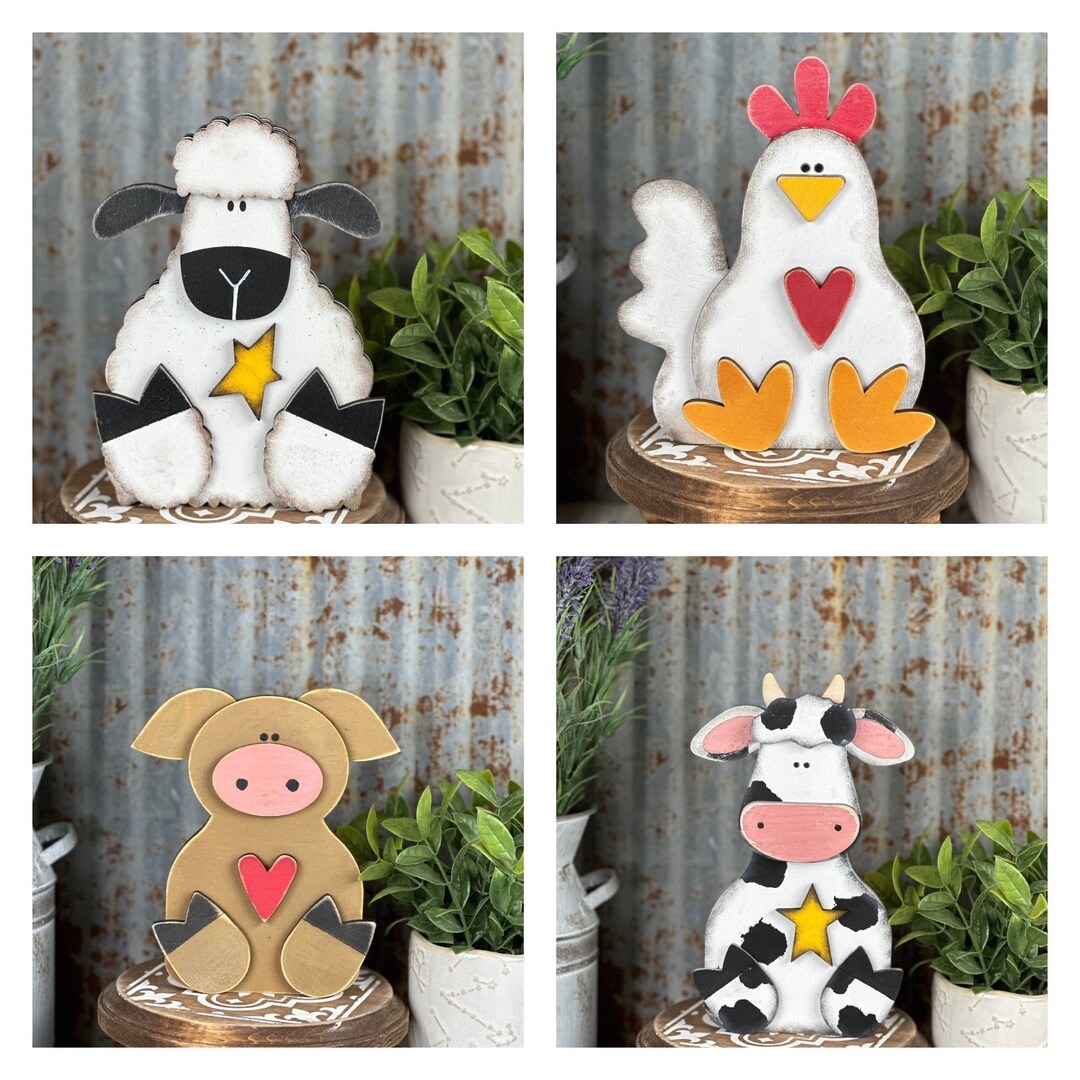 Farm Animals DIY Kit Unpainted (SMALL ANIMALS) - Etsy