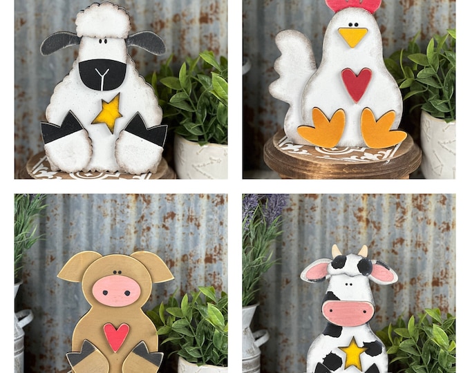 Farm Animals DIY Kit Unpainted (SMALL ANIMALS) - Etsy