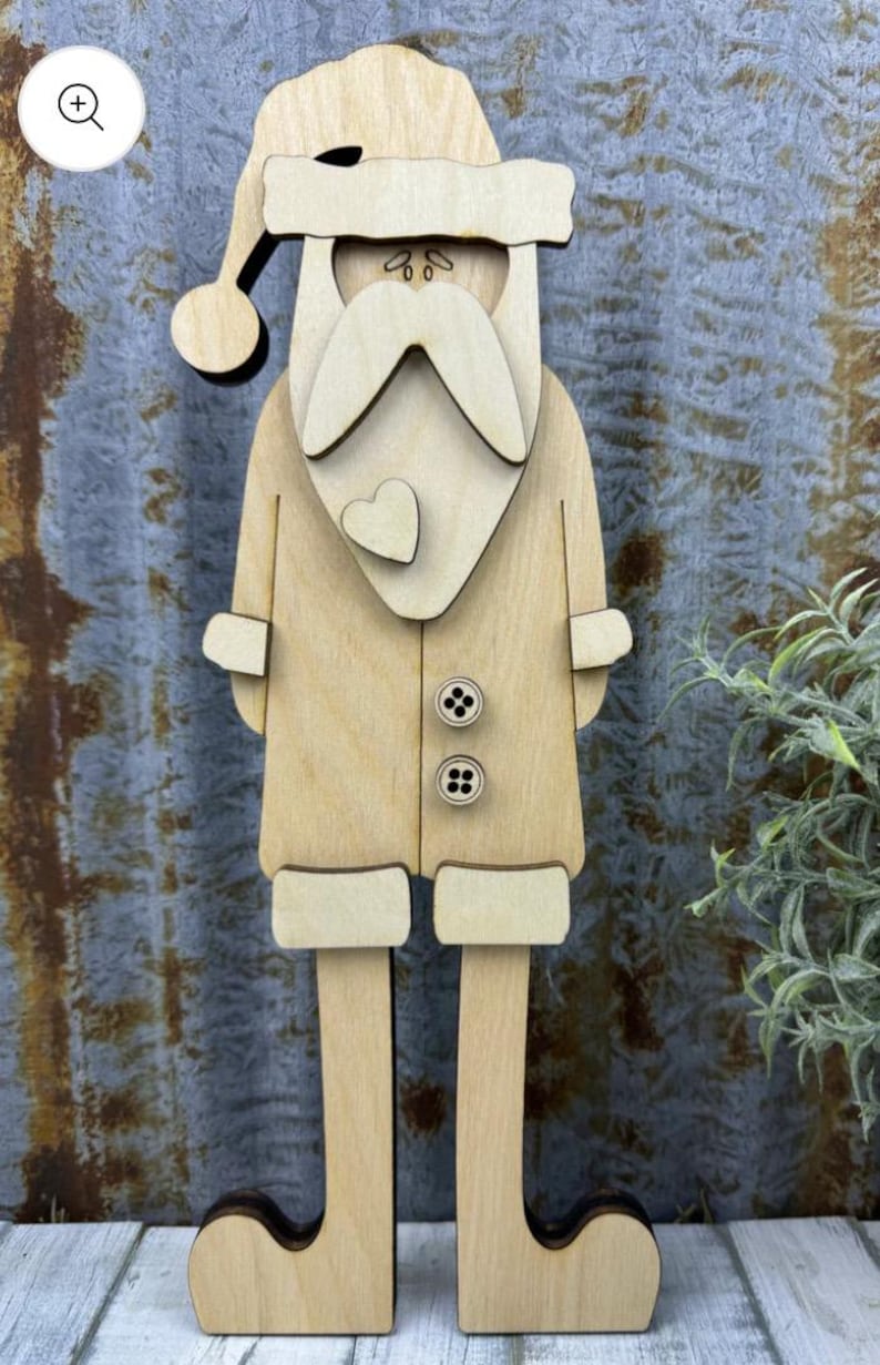 Tall Leg Santa Unpainted/ Unassembled DIY (do It Yourself) - Etsy