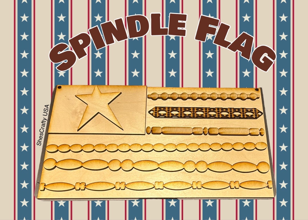 Spindle Flag Door Hanger DIY Kit unpainted - Etsy