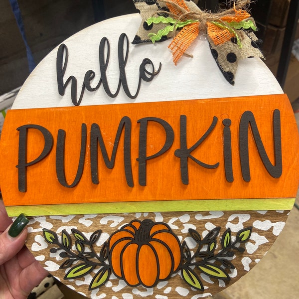 Hello Pumpkin Sign - Etsy